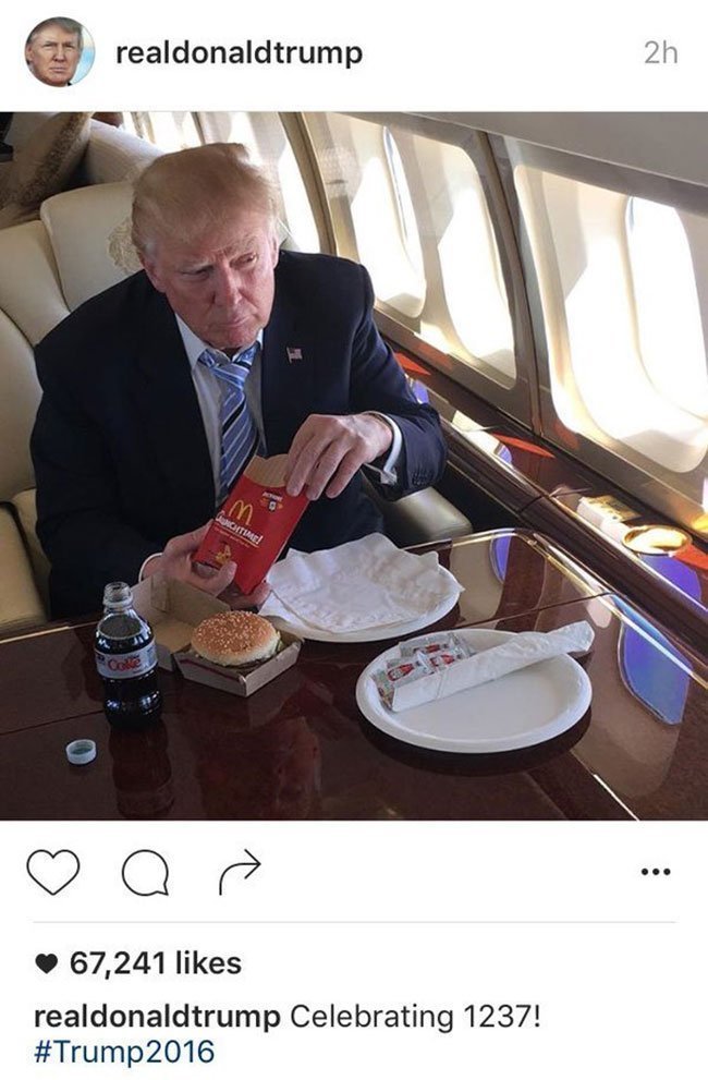 La obsesión de Donald Trump por McDonald’s sigue viva - Tapas