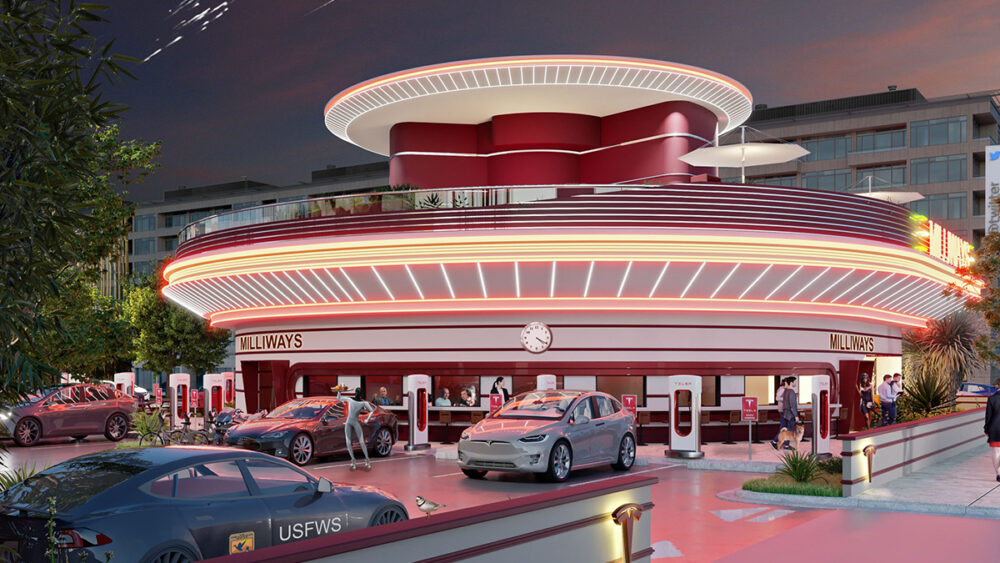 Tesla's drive-in restaurant arrives straight from the future - Tapas
